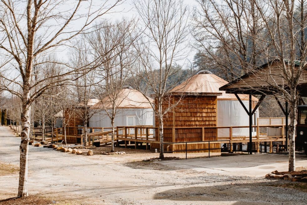 Brown Mountain Beach Resort: Yurts on the River in NC - NC Eat & Play